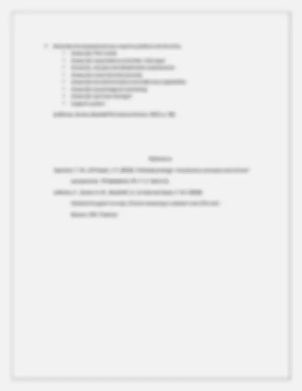 Oncology Case Study 2023 | Exams Nursing | Docsity