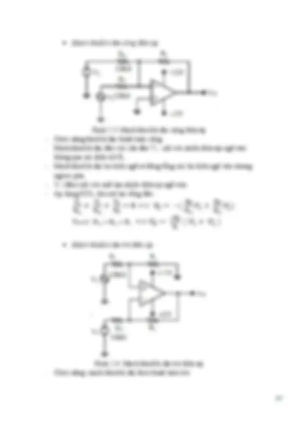 bài soạn thí nghiệm mạch điện tử | Assignments Electronics | Docsity