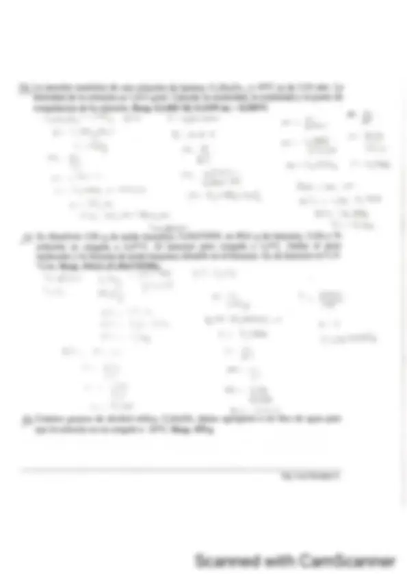 Propiedades coligativas de soluciones | Ejercicios de Química | Docsity