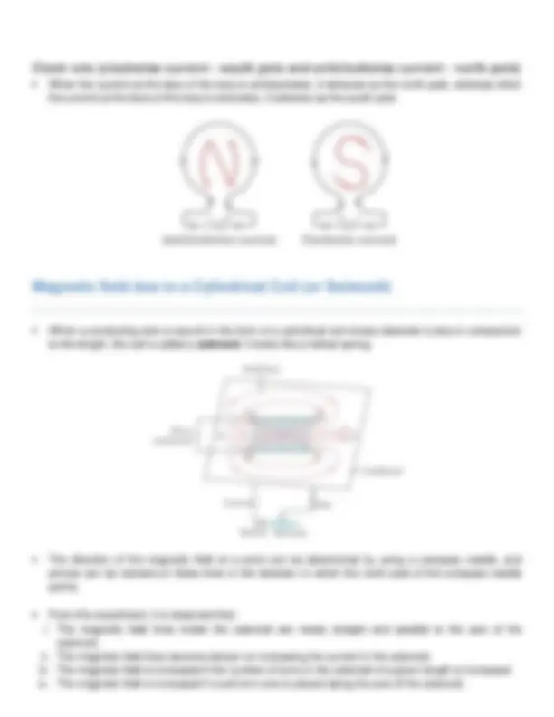 Electromagnetism Class 10 ICSE | Schemes and Mind Maps Physics | Docsity