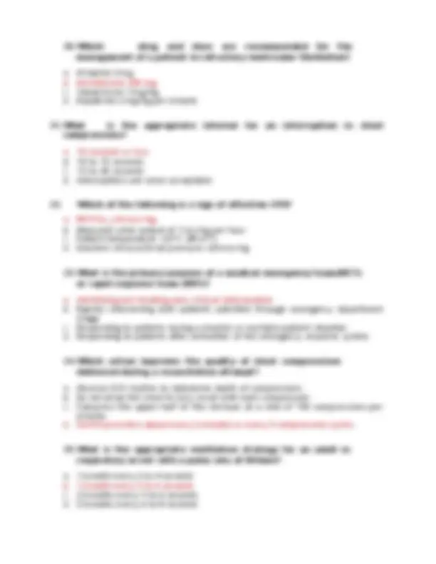 ACLS Exam Version C Advanced Cardiovascular Life Support | Exams ...