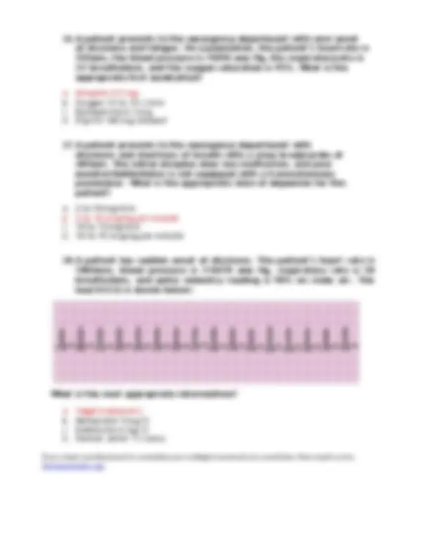 ACLS Exam Version C Advanced Cardiovascular Life Support | Exams ...
