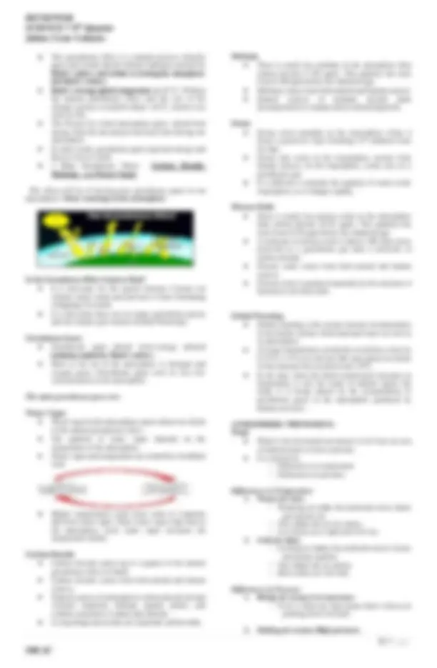 Grade 9 4th quarter reviewer | Lecture notes Earth science | Docsity