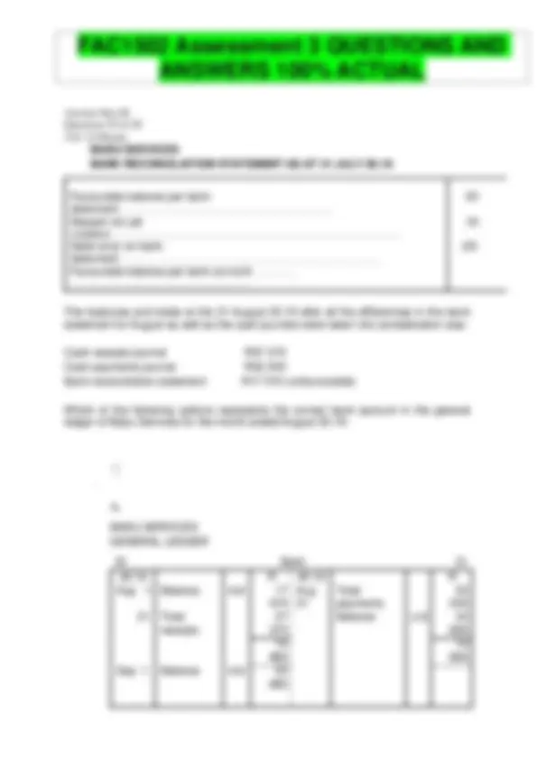 FAC1502 Assessment 3 Questions and Answers | Exams Finance | Docsity