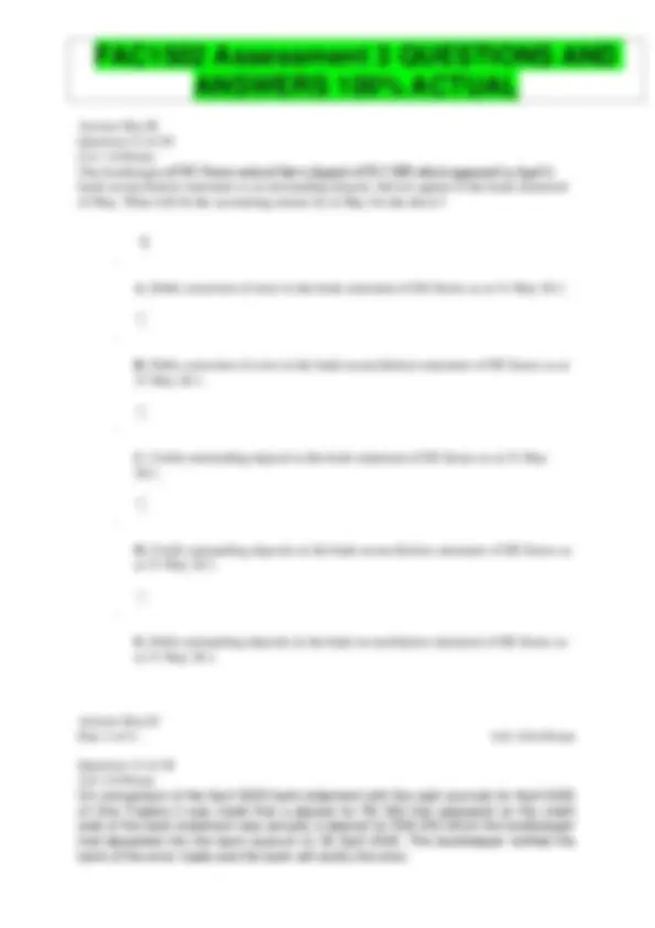 FAC1502 Assessment 3 Questions and Answers | Exams Finance | Docsity