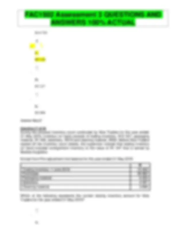 FAC1502 Assessment 3 Questions and Answers | Exams Finance | Docsity