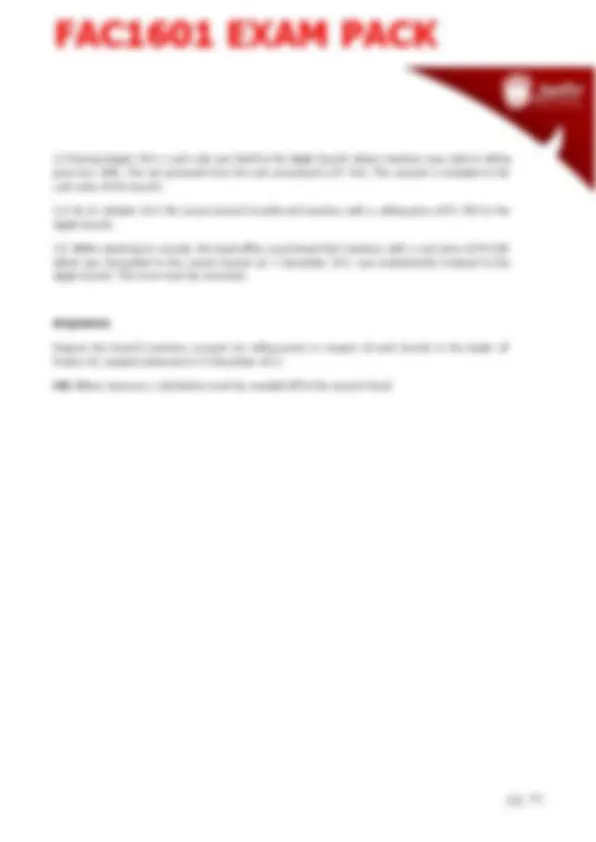 UNISA FAC1601 Exam Pack | Exams Nursing | Docsity