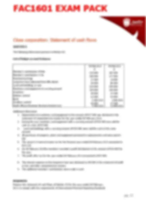 UNISA FAC1601 Exam Pack | Exams Nursing | Docsity