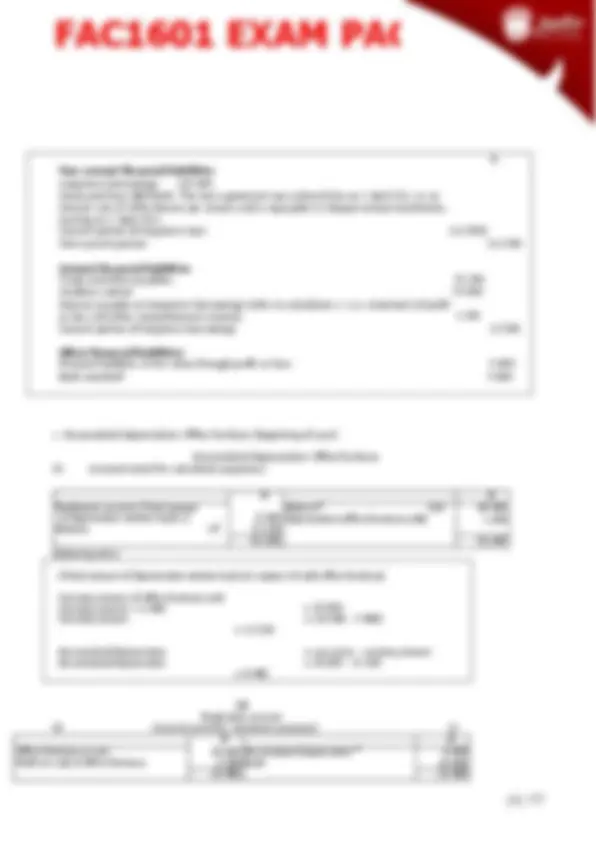 UNISA FAC1601 Exam Pack | Exams Nursing | Docsity