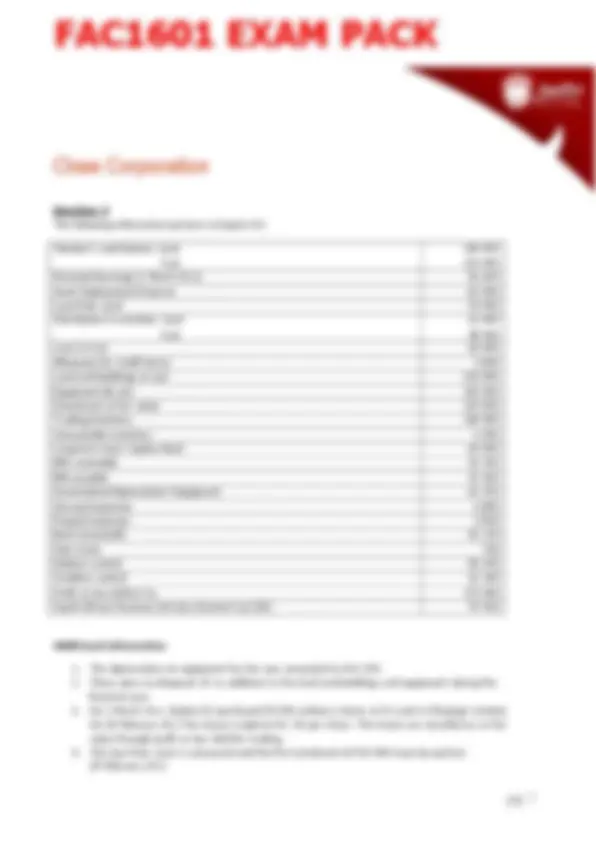UNISA FAC1601 Exam Pack | Exams Nursing | Docsity