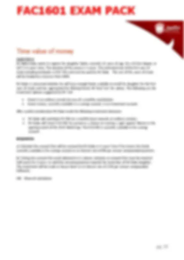 UNISA FAC1601 Exam Pack | Exams Nursing | Docsity