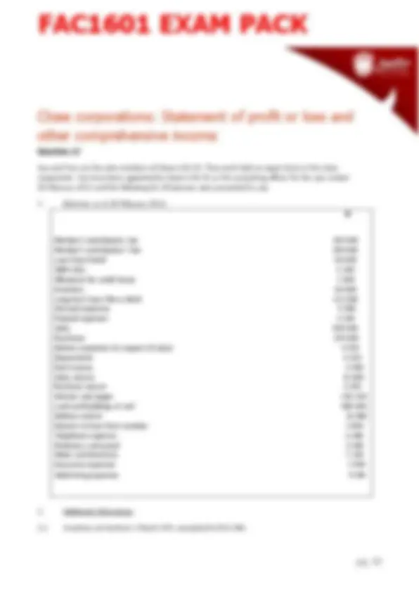 UNISA FAC1601 Exam Pack | Exams Nursing | Docsity