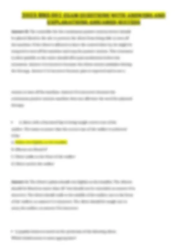 BNS 001 Exam Questions with Answers | Exams Nursing | Docsity