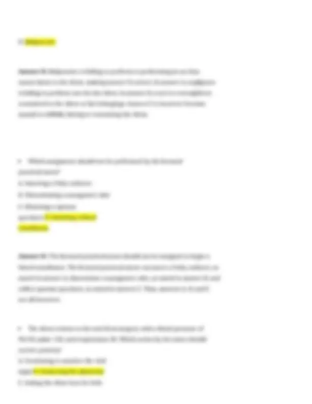 BNS 001 Exam Questions with Answers | Exams Nursing | Docsity