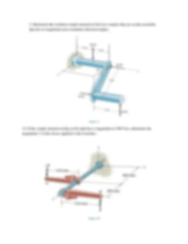 Statics - Assignment 4: Force System Resultants | Cheat Sheet Statistics | Docsity