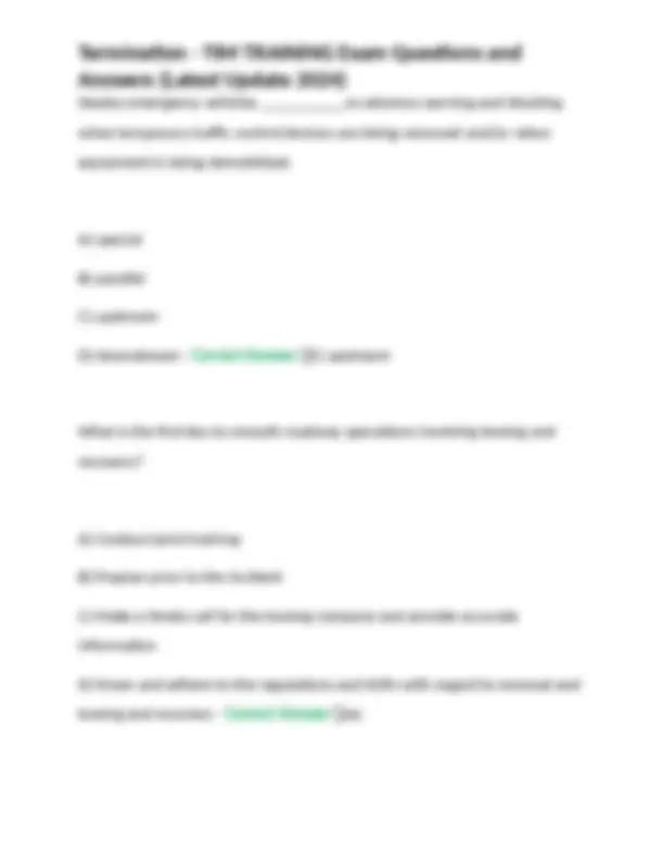 Termination - TIM TRAINING Exam Questions and Answers (Latest Update ...