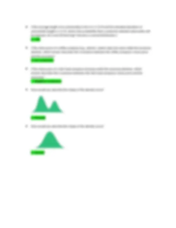 Statistics Exam Quizzes and Answers | Exams Nursing | Docsity