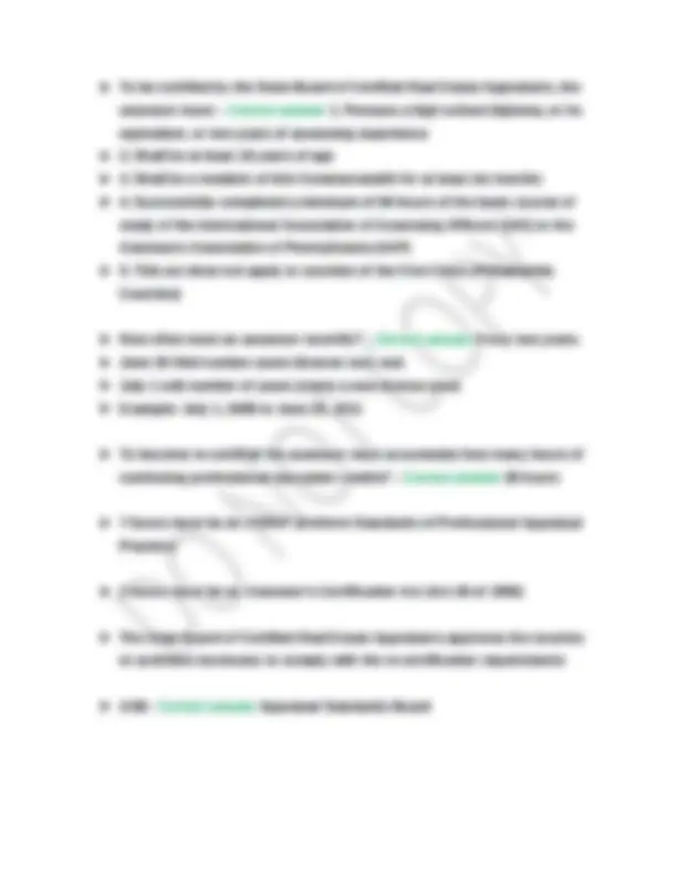 Certified Pennsylvania Evaluator Exam (CPE) 220 Questions with 100% Correct Answers. | Exams ...