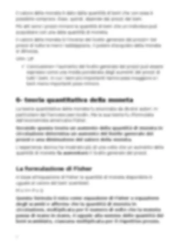 Teoria Quantitativa della Moneta: Funzioni e Concepti Chiave | Exams ...