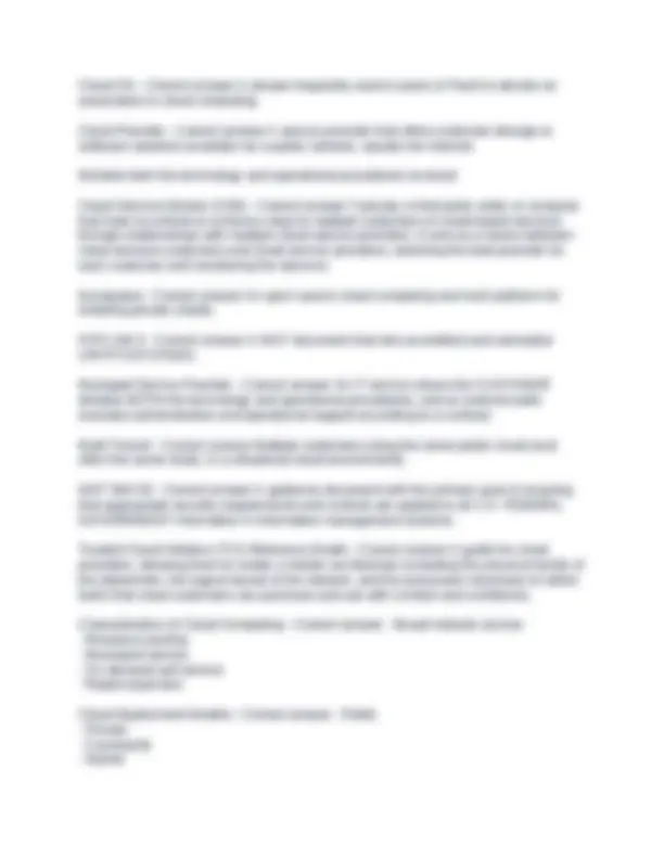 Cloud Computing and Security | Exams Nursing | Docsity