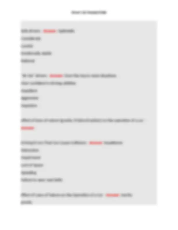 Driver's Ed: Module 8 DBA Exam Questions and Answers | Exams Nursing ...