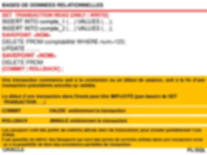 SQL oracle , PL/SQL full course | Slides Database Programming | Docsity