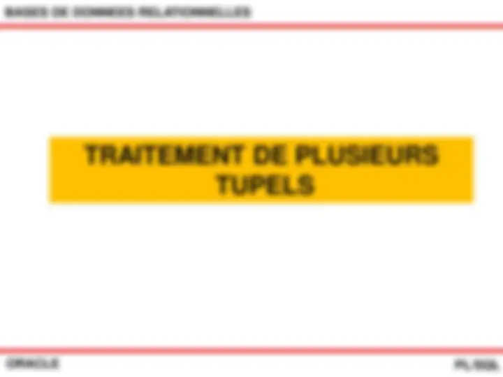 SQL oracle , PL/SQL full course | Slides Database Programming | Docsity