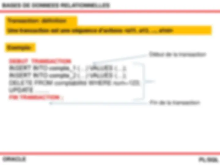 SQL oracle , PL/SQL full course | Slides Database Programming | Docsity