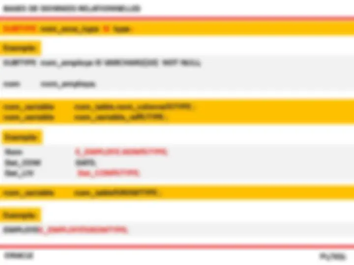 SQL oracle , PL/SQL full course | Slides Database Programming | Docsity