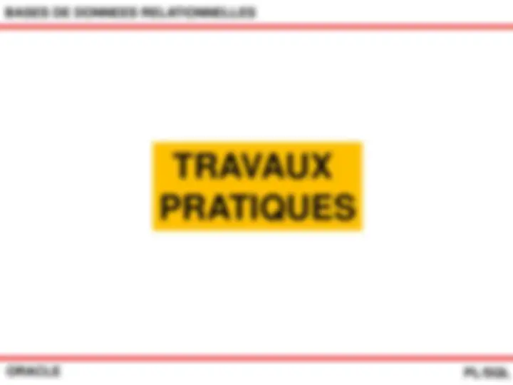 SQL oracle , PL/SQL full course | Slides Database Programming | Docsity