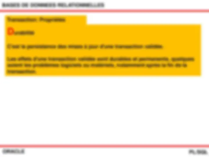 SQL oracle , PL/SQL full course | Slides Database Programming | Docsity