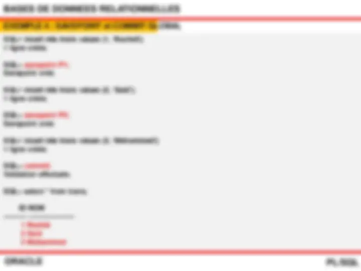 SQL oracle , PL/SQL full course | Slides Database Programming | Docsity