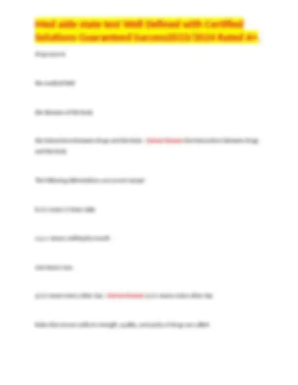 Med aide state test Well Defined with Certified Solutions Guaranteed ...