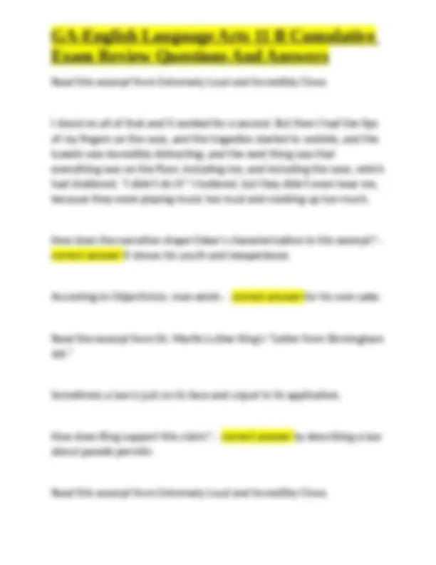 GA-English Language Arts 11 B Cumulative Exam Review Questions And ...