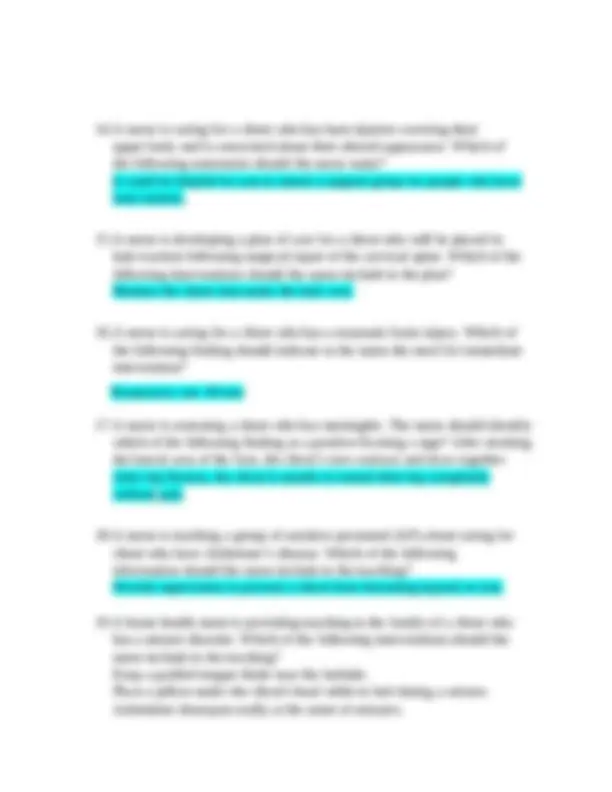 Medical-Surgical Nursing Capstone Exam: Multiple Choice Questions and Answers | Exams Nursing ...