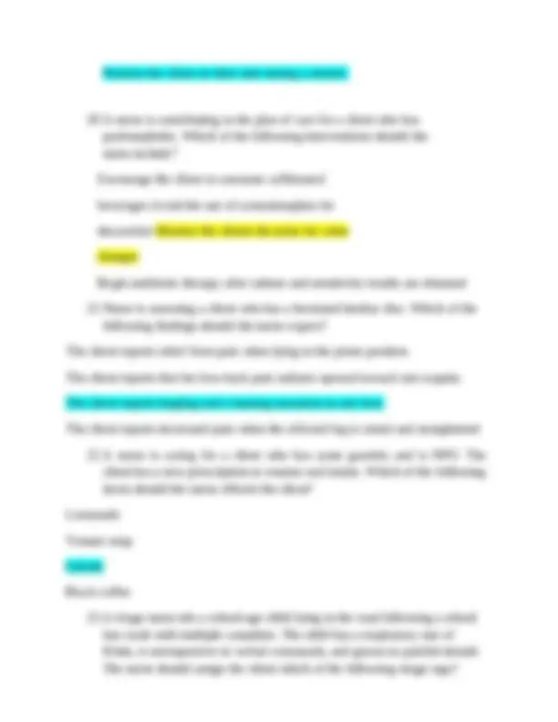 Medical-Surgical Nursing Capstone Exam: Multiple Choice Questions and Answers | Exams Nursing ...