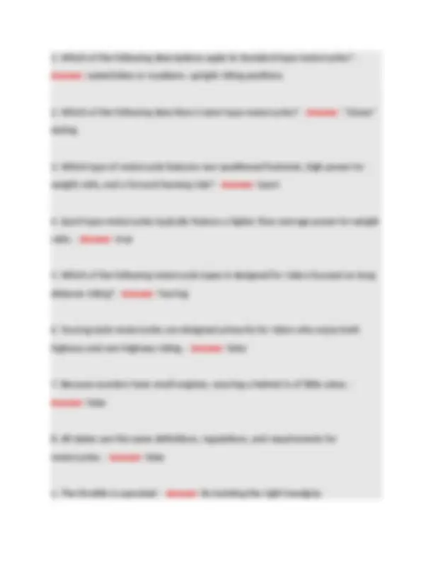 MSF Rider's Course Exam Questions and Motorcycle Safety Tips | Exams ...