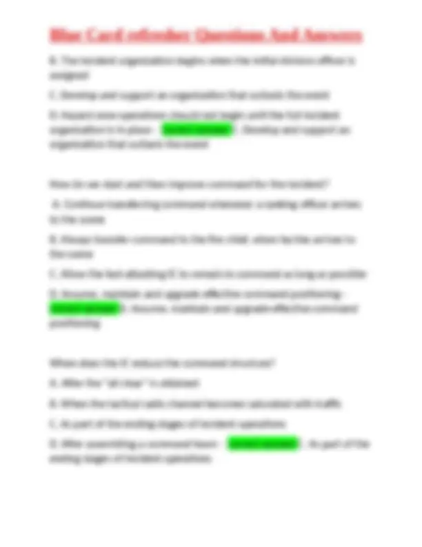 Blue Card Refresher Questions and Answers | Exams Engineering ...