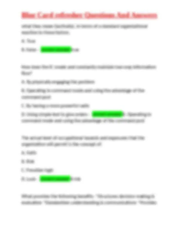 Blue Card Refresher Questions and Answers | Exams Engineering ...