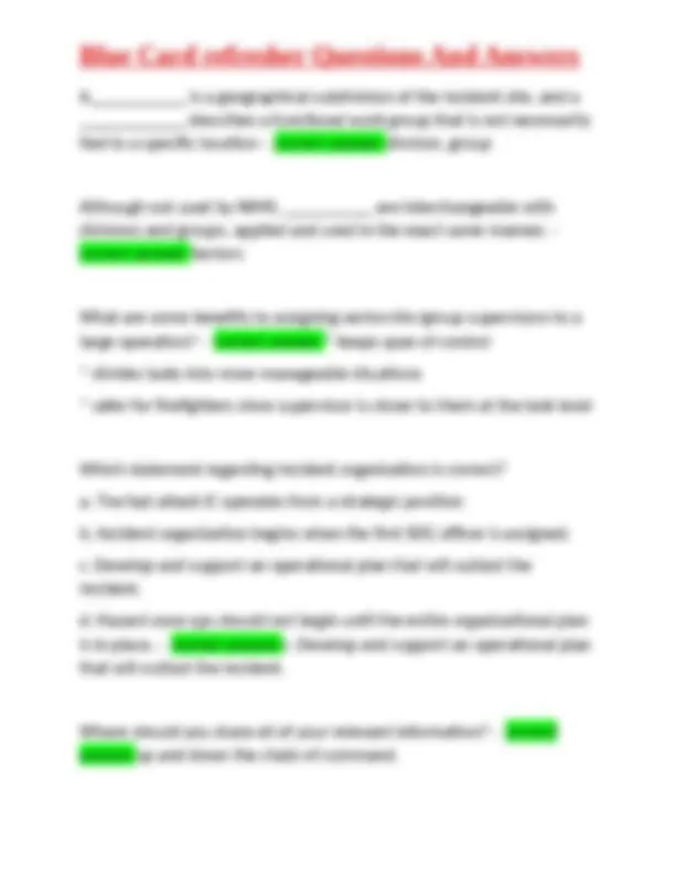 Blue Card Refresher Questions and Answers | Exams Engineering ...