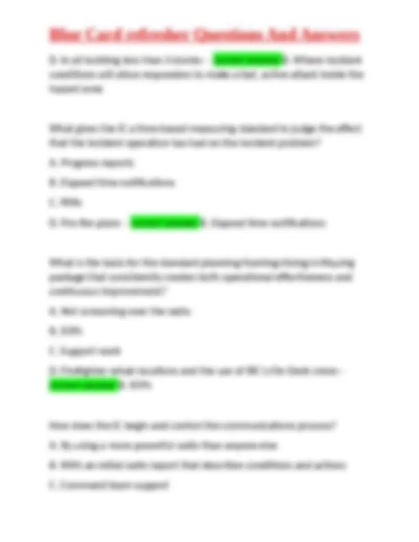 Blue Card Refresher Questions and Answers | Exams Engineering ...