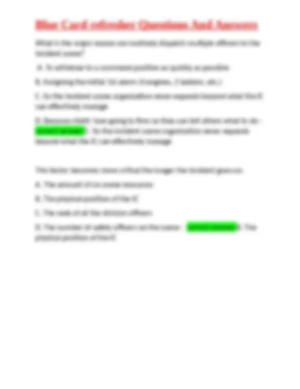 Blue Card Refresher Questions and Answers | Exams Engineering ...