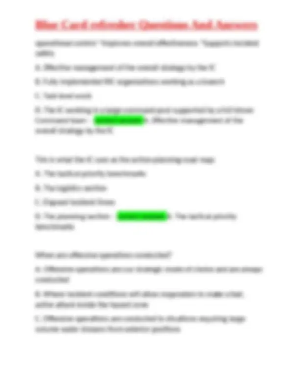 Blue Card Refresher Questions and Answers | Exams Engineering ...