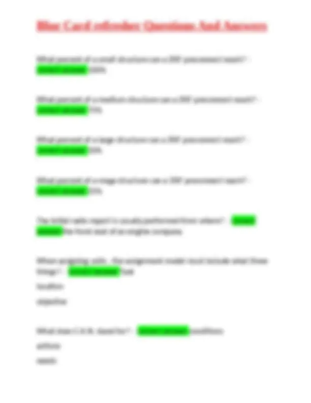 Blue Card Refresher Questions and Answers | Exams Engineering ...