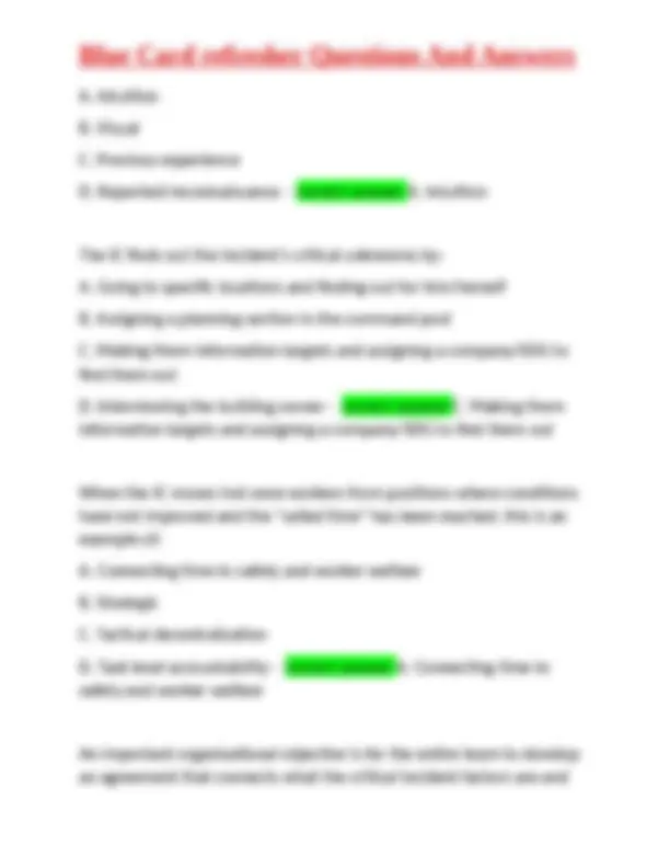 Blue Card Refresher Questions and Answers | Exams Engineering ...