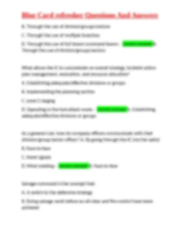 Blue Card Refresher Questions and Answers | Exams Engineering ...