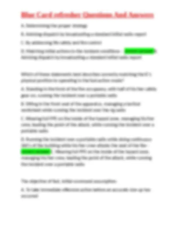 Blue Card Refresher Questions and Answers | Exams Engineering ...