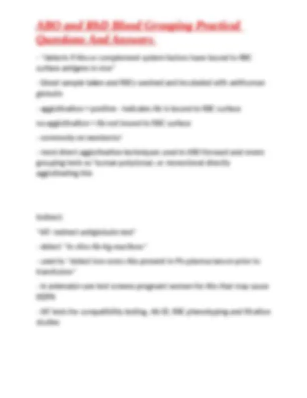 ABO and RhD Blood Grouping: Practical Questions and Answers | Exams ...