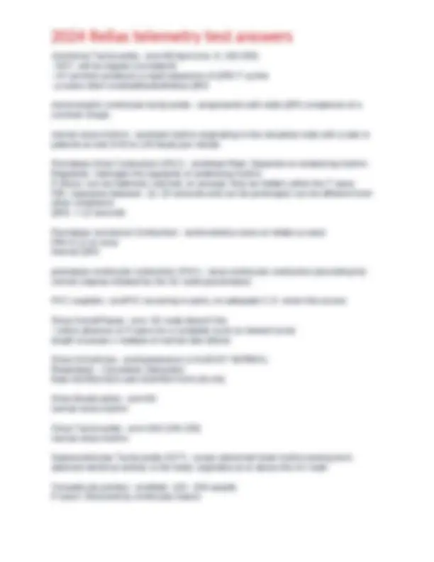 Relias Telemetry Test Answers: Electrocardiography and Heart Rhythm ...