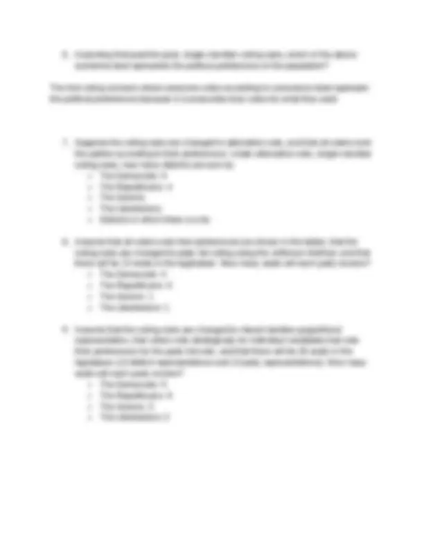 Voting systems of America | Cheat Sheet Law | Docsity